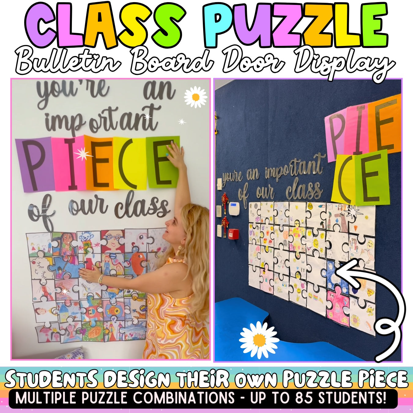 Class Puzzle Bulletin Board | Puzzle-Themed Door Display For Students ...