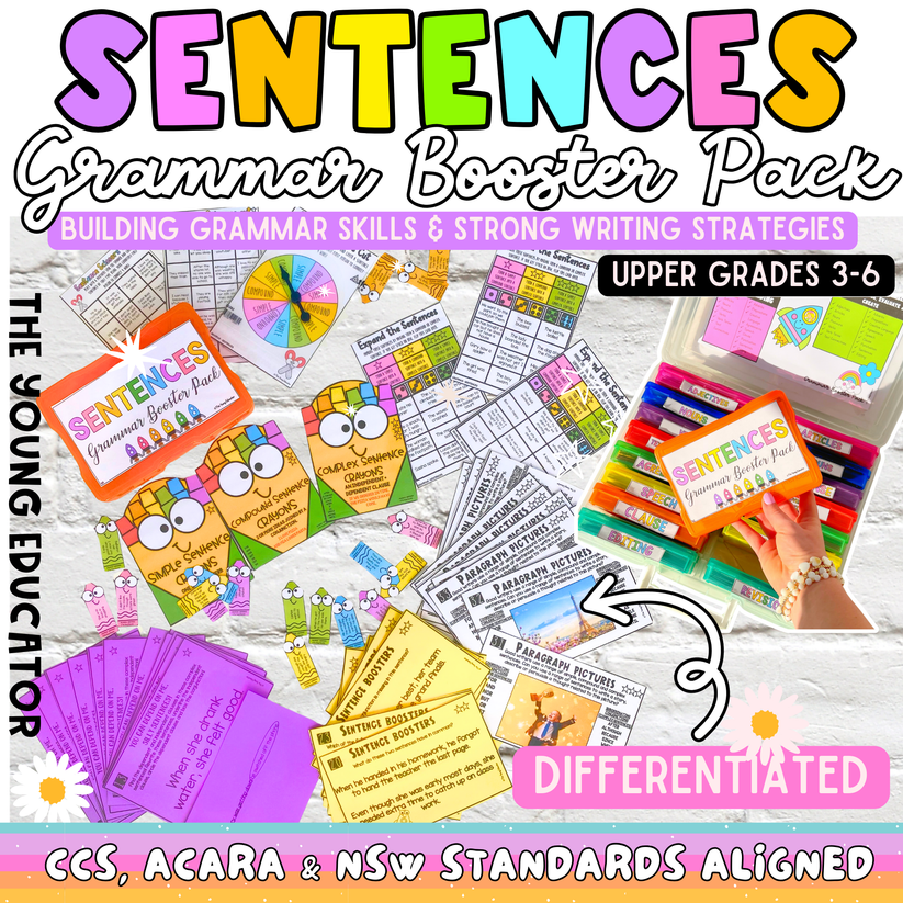 6. SENTENCES UPPER GRADES GRAMMAR BOOSTER PACK – The Young Educator