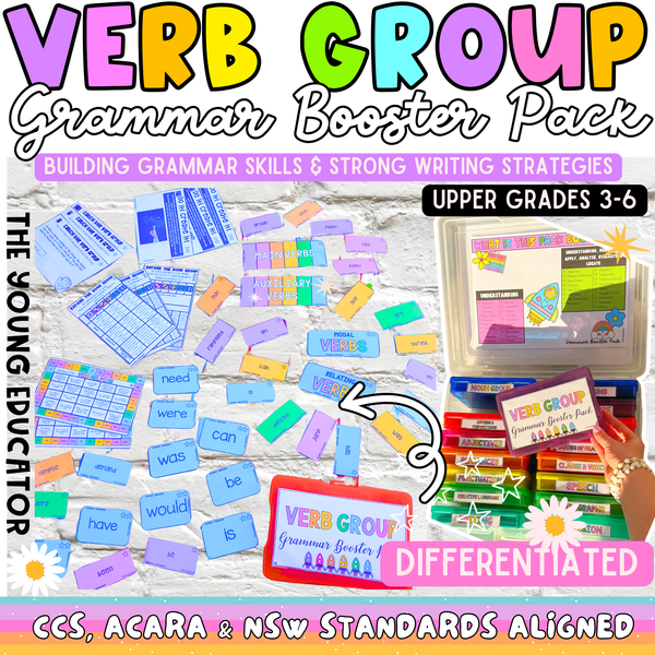 2. VERB GROUP UPPER GRADES GRAMMAR BOOSTER PACK – The Young Educator