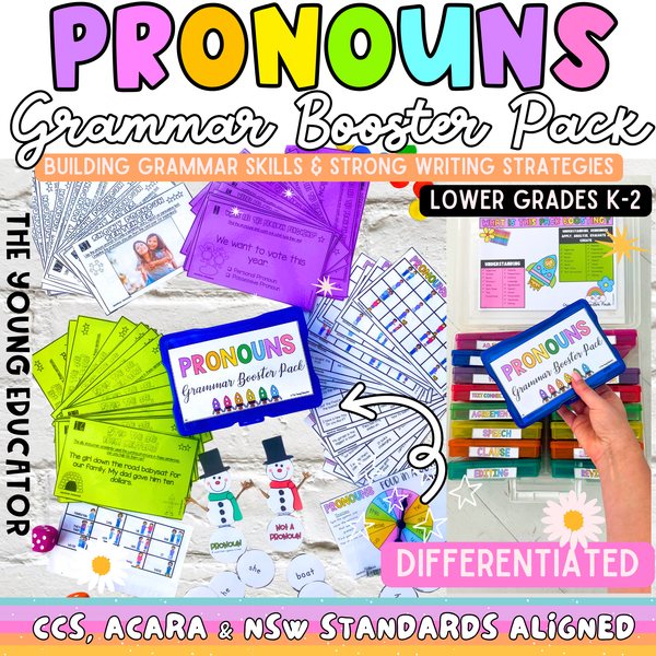13. PRONOUNS LOWER GRADES GRAMMAR BOOSTER PACK – The Young Educator