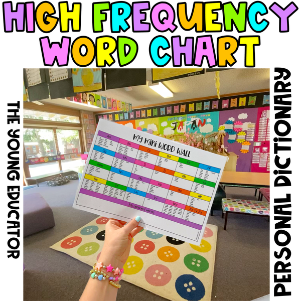 Personal Sight Word Chart / HIGH FREQUENCY WORDS / PERSONAL DICTIONARY ...