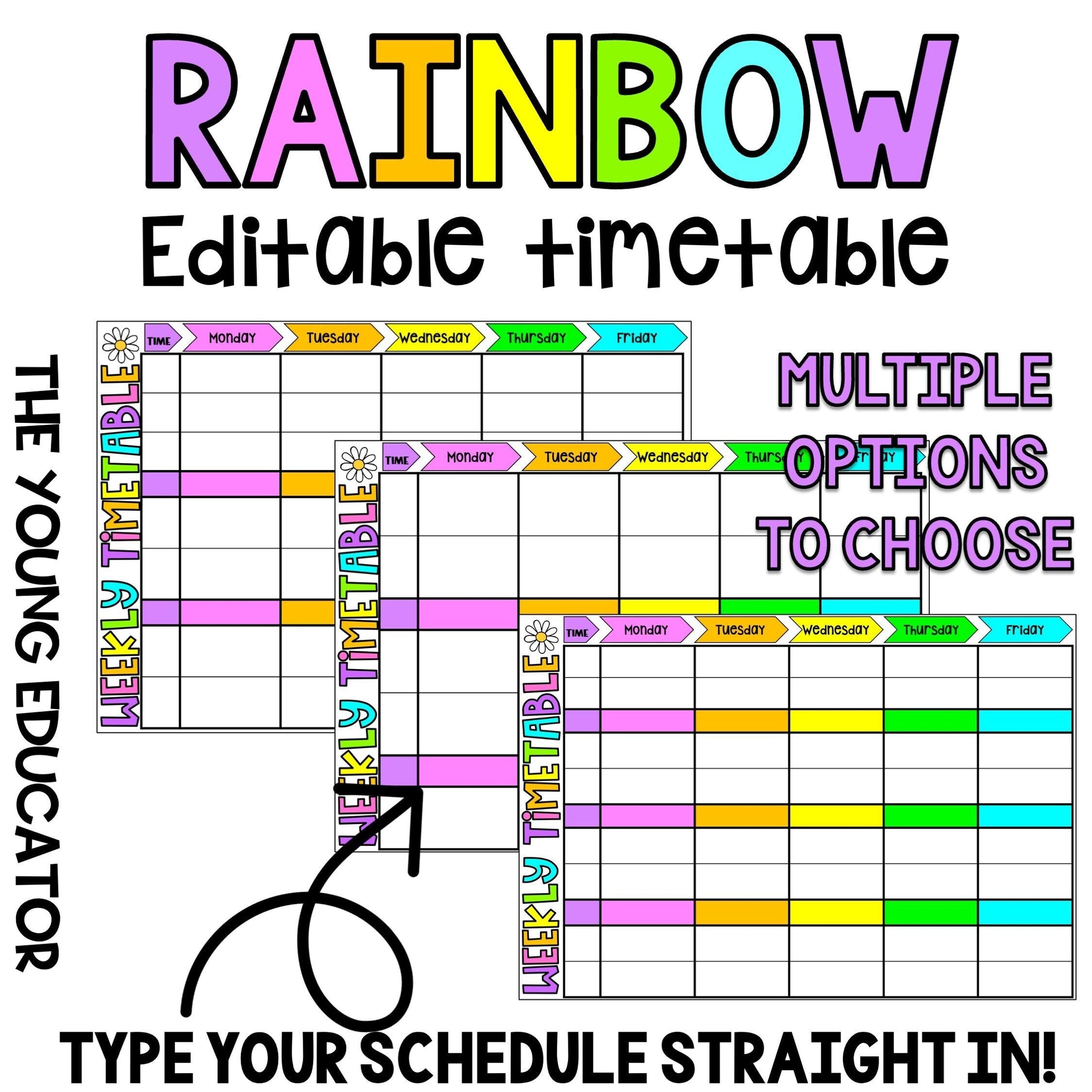 Teacher Timetable Template | Editable Teaching Timetable Template – The ...