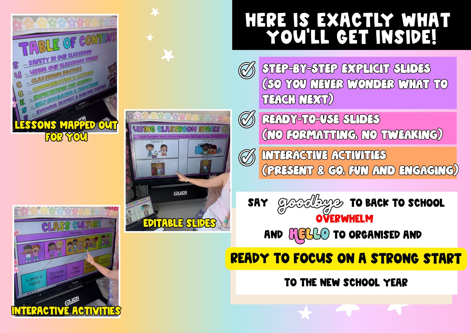 Back to School Expectations Slides for Elementary Classrooms PowerPoint ...