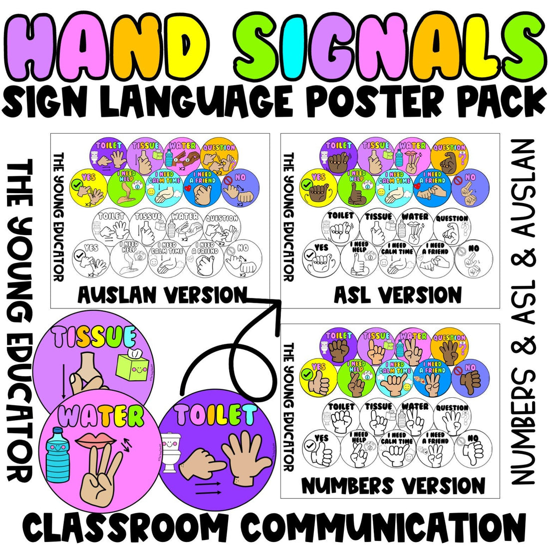 Hand Signal Prompts for Students | Classroom Management Posters – The ...