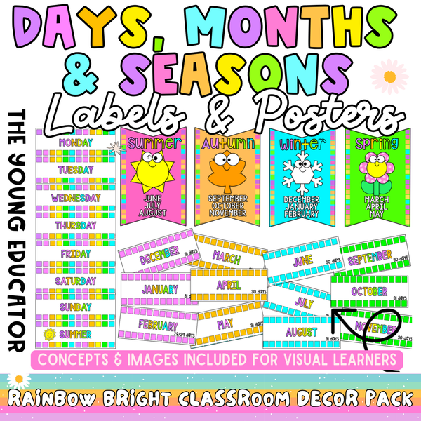 Months of the Year Posters | Days of the Week & Printable Seasons ...