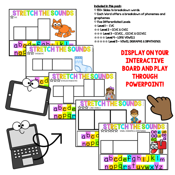 Stretch the Sound Boxes Activity & Science of Reading Phonics | Shop ...