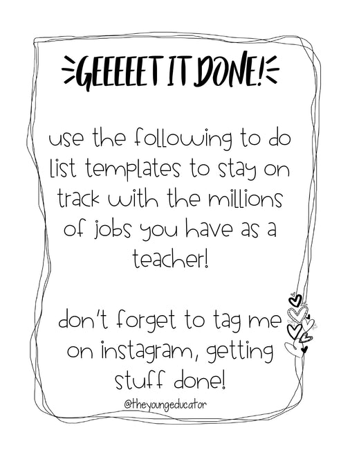 Teacher To-Do List | Printable Teacher Planner & Classroom Task ...